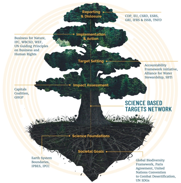 How do SBTs for nature relate to other sustainability initiatives? – Science Based Targets Network